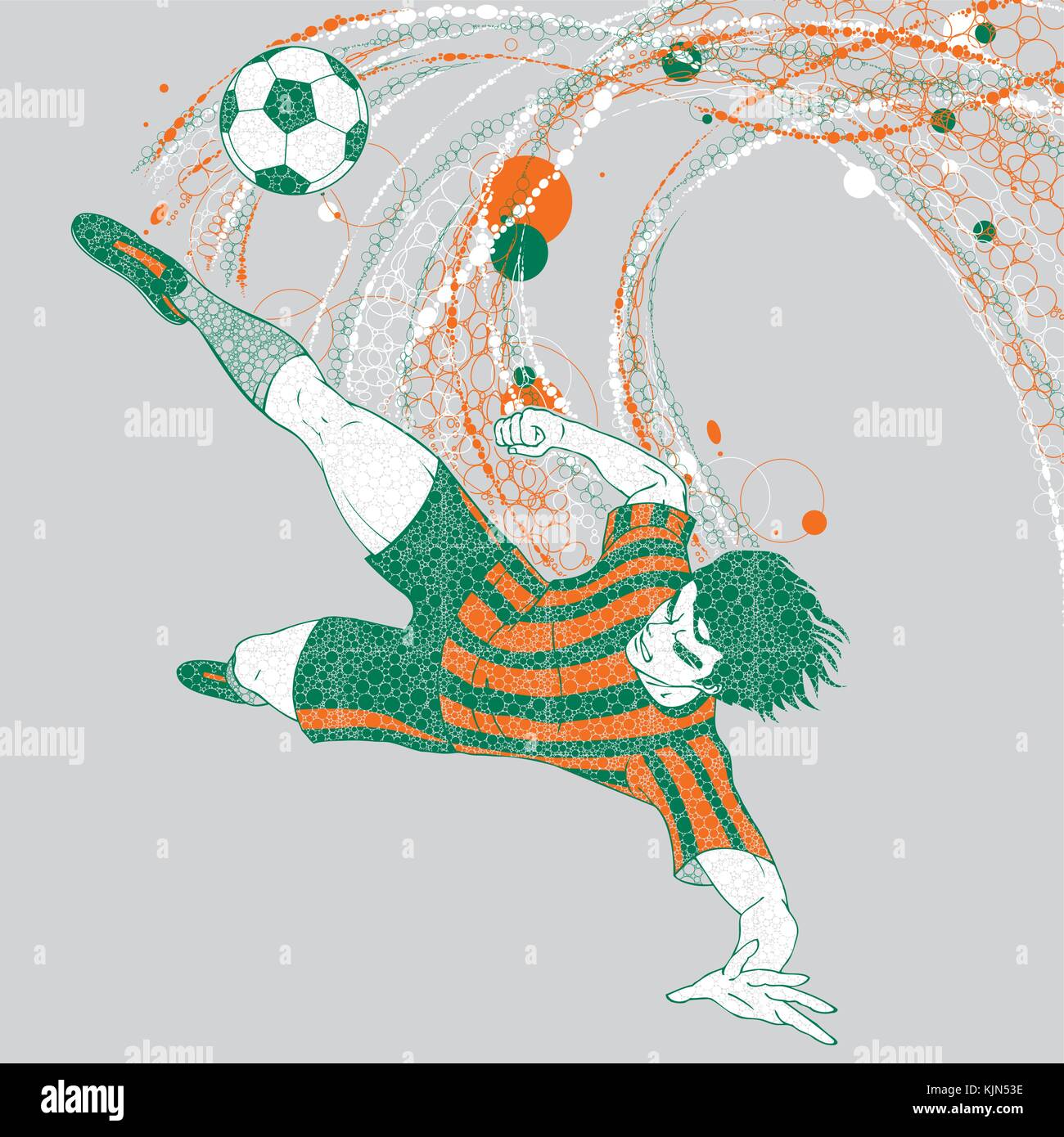 Soccer player with graphic trails Stock Vector Image & Art - Alamy