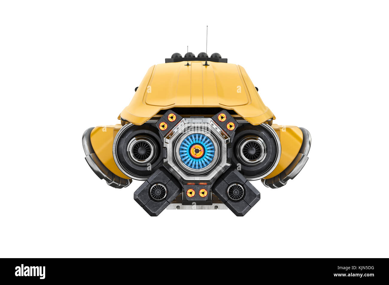 Future car flying turbine, back view Stock Photo - Alamy