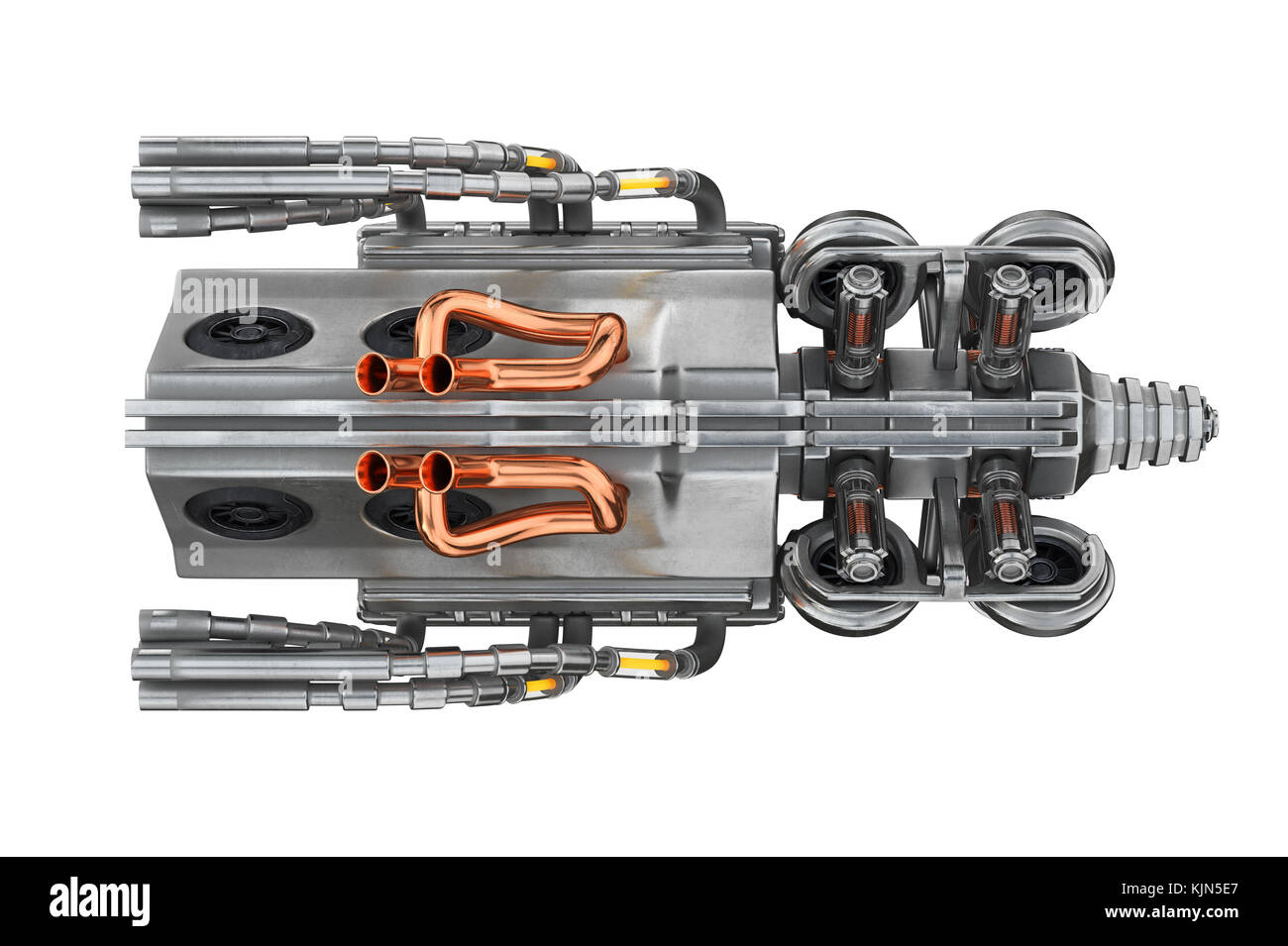 Sci-fi engine machine, top view Stock Photo - Alamy