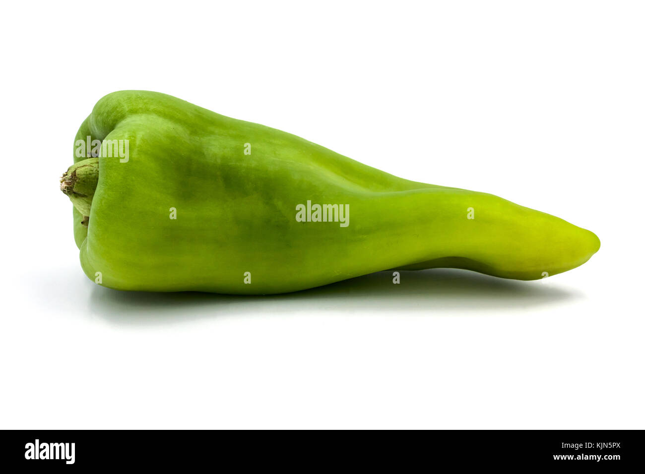 Italian green frying sweet pepper isolated on white background Stock ...