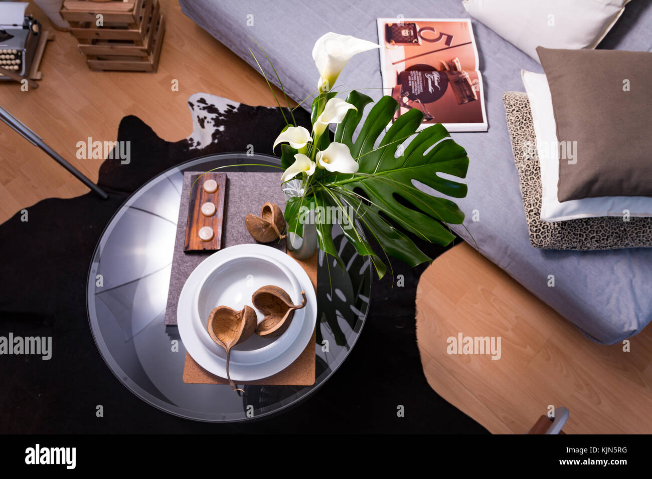 Cosy flat of a student. Apartment living. Home space Stock Photo - Alamy