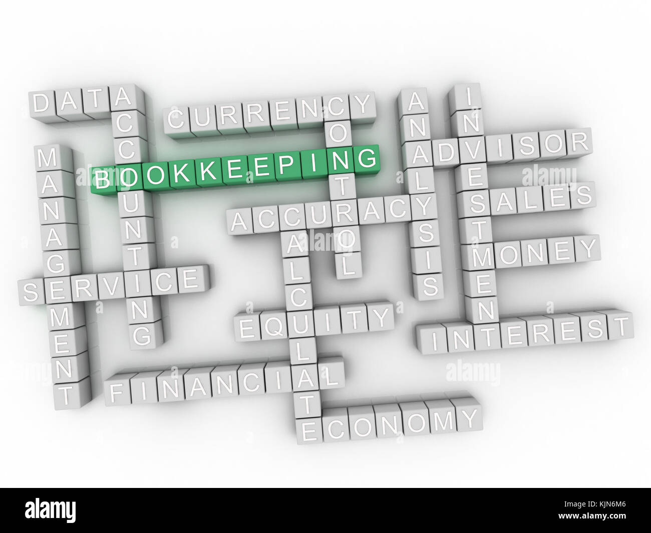 3d Bookkeeping Concept word cloud Stock Photo - Alamy