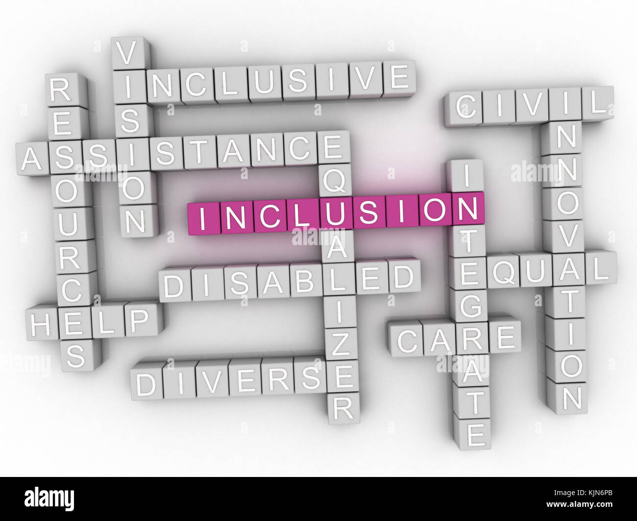 3d Inclusion Concept word cloud Stock Photo - Alamy
