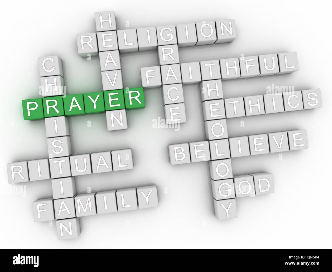 3d Prayer word cloud collage, religion concept background Stock Photo ...
