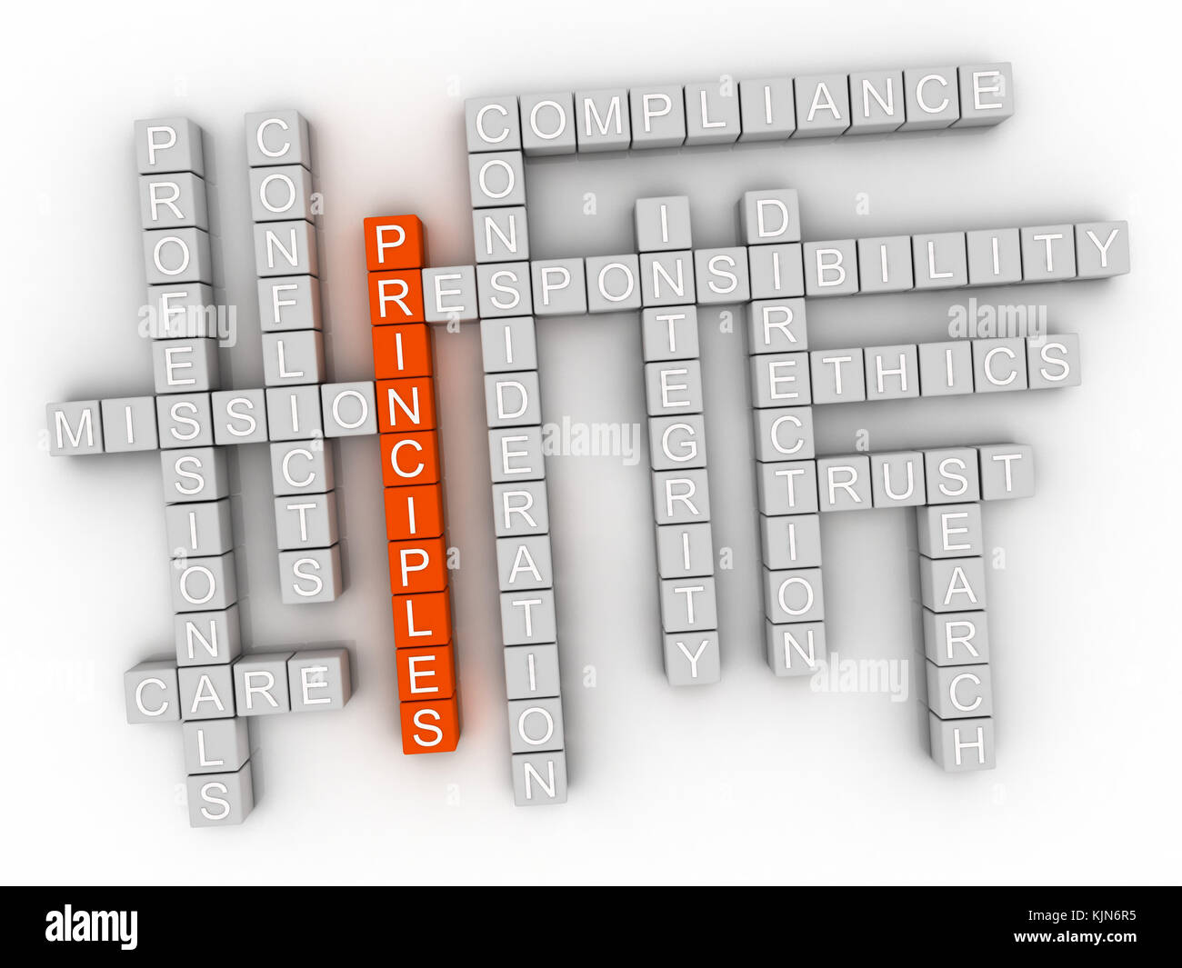 3d Principles Concept word cloud Stock Photo - Alamy