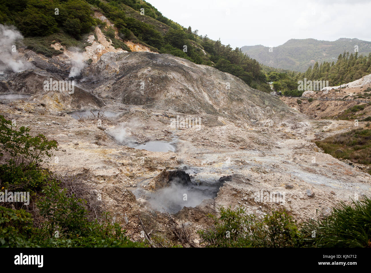 La Soufriere Drive-In Volcano, St. Lucia Stock Photo - Alamy