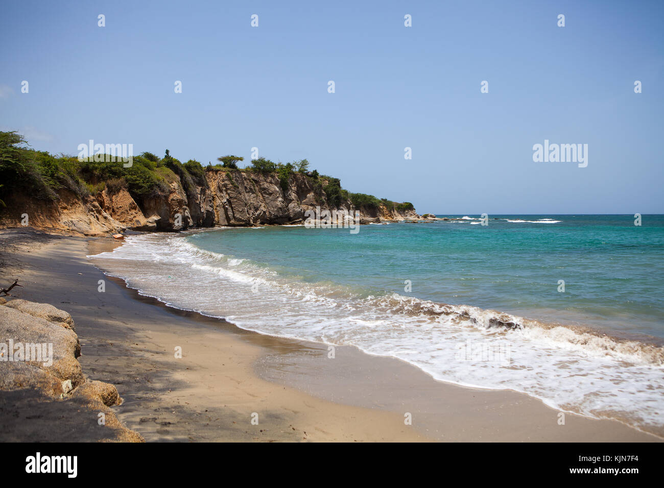 Playa Negra, Black Sand Beach, Vieques, Puerto Rico Stock Photo - Alamy