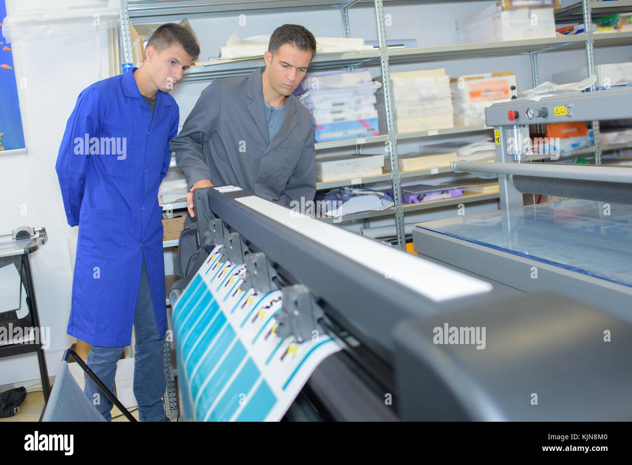 industrial printing technicians Stock Photo - Alamy