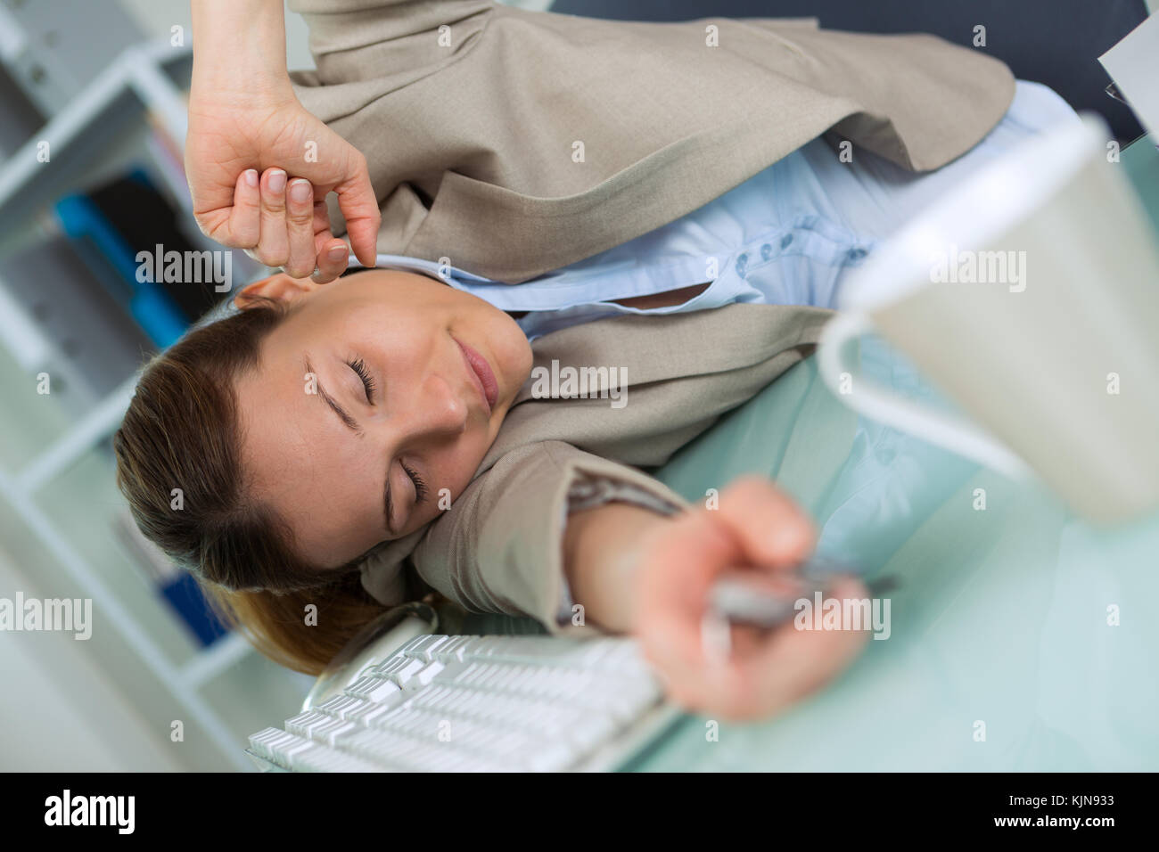 Nap at the office hi-res stock photography and images - Alamy