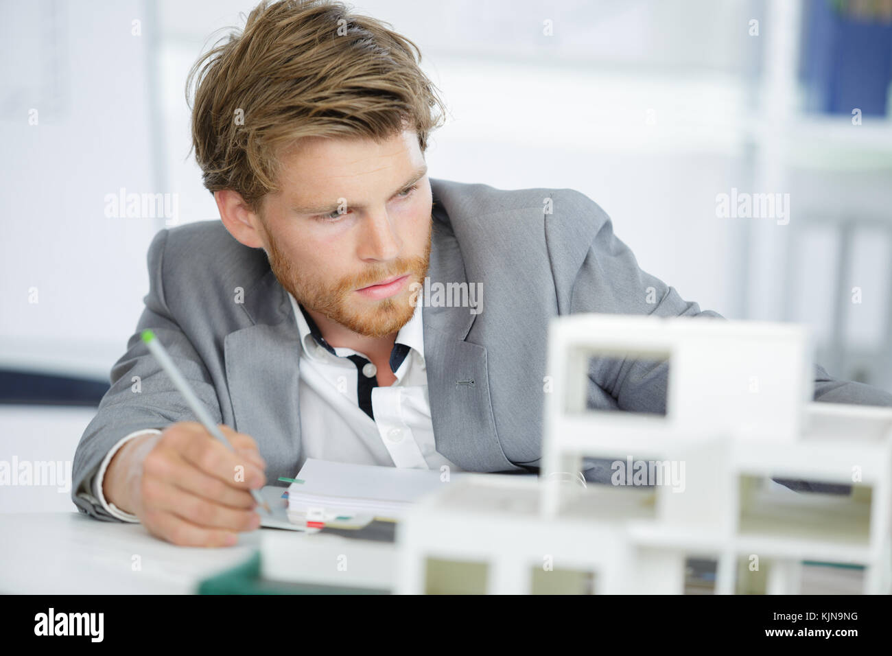 architect making model designs for the construction Stock Photo - Alamy