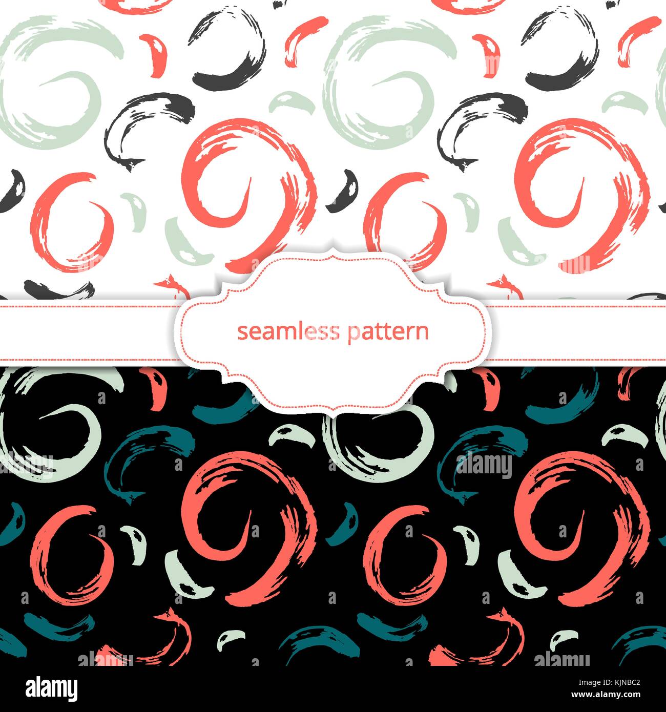 Vector seamless pattern. Abstract background with brush strokes Stock ...