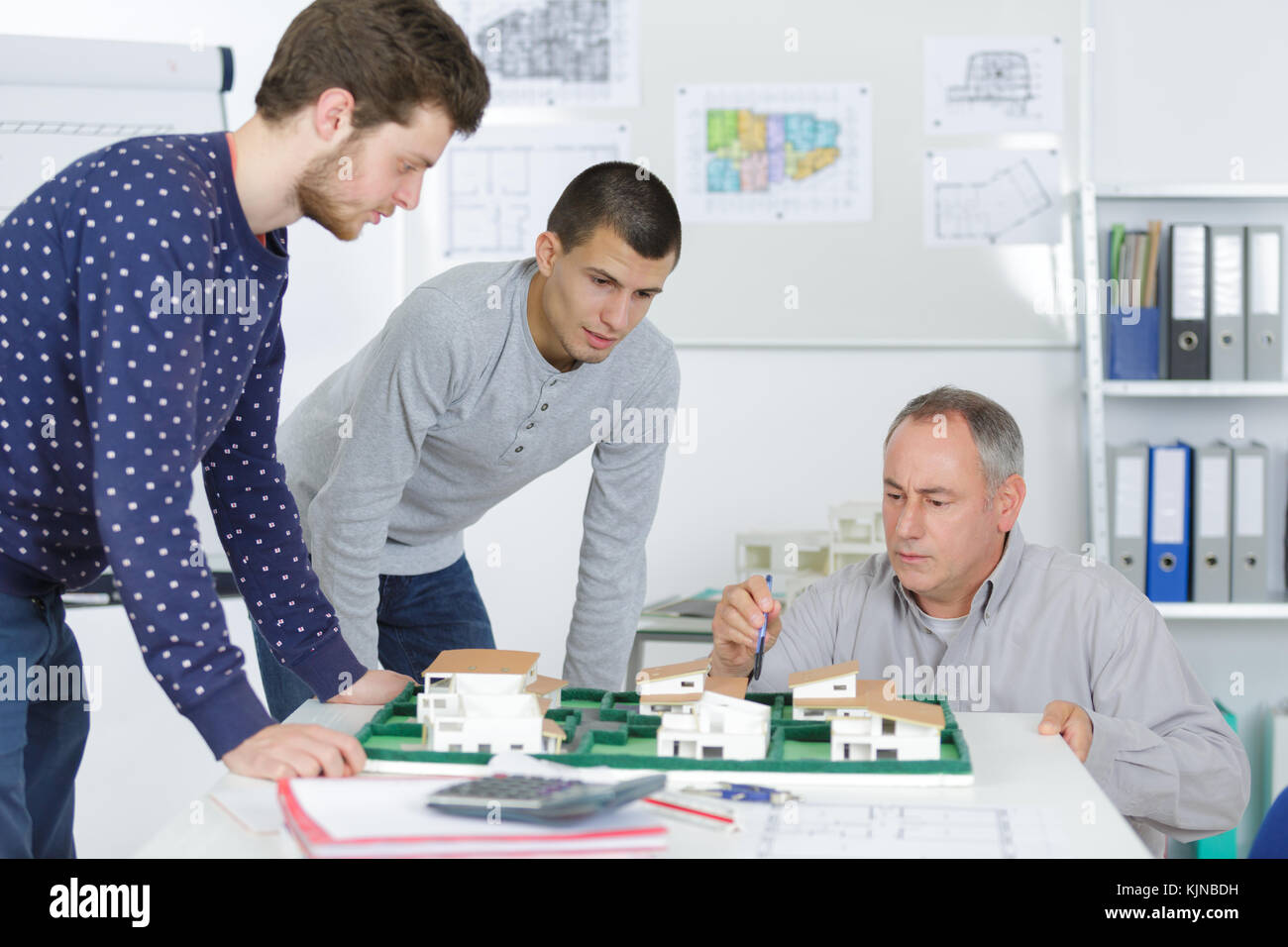 students in architecture class with trainer Stock Photo - Alamy