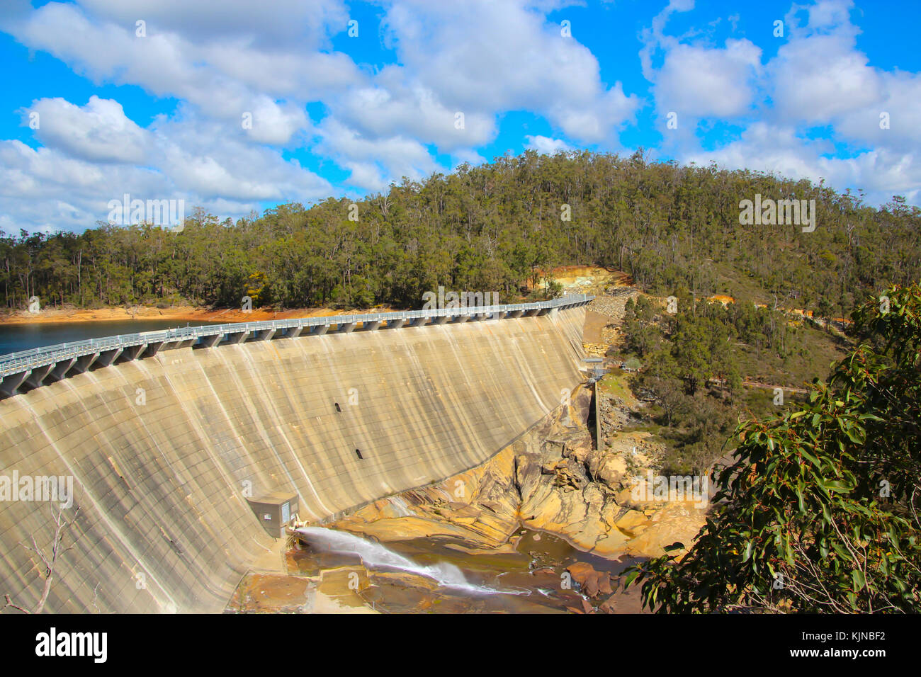 Scenic view of Wellington Dam near Collie Western Australia on a fine ...
