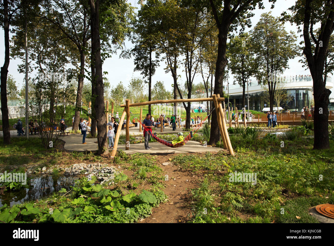 Moscow, Russia - September, 2017: New Zaryadye Park, urban park located ...