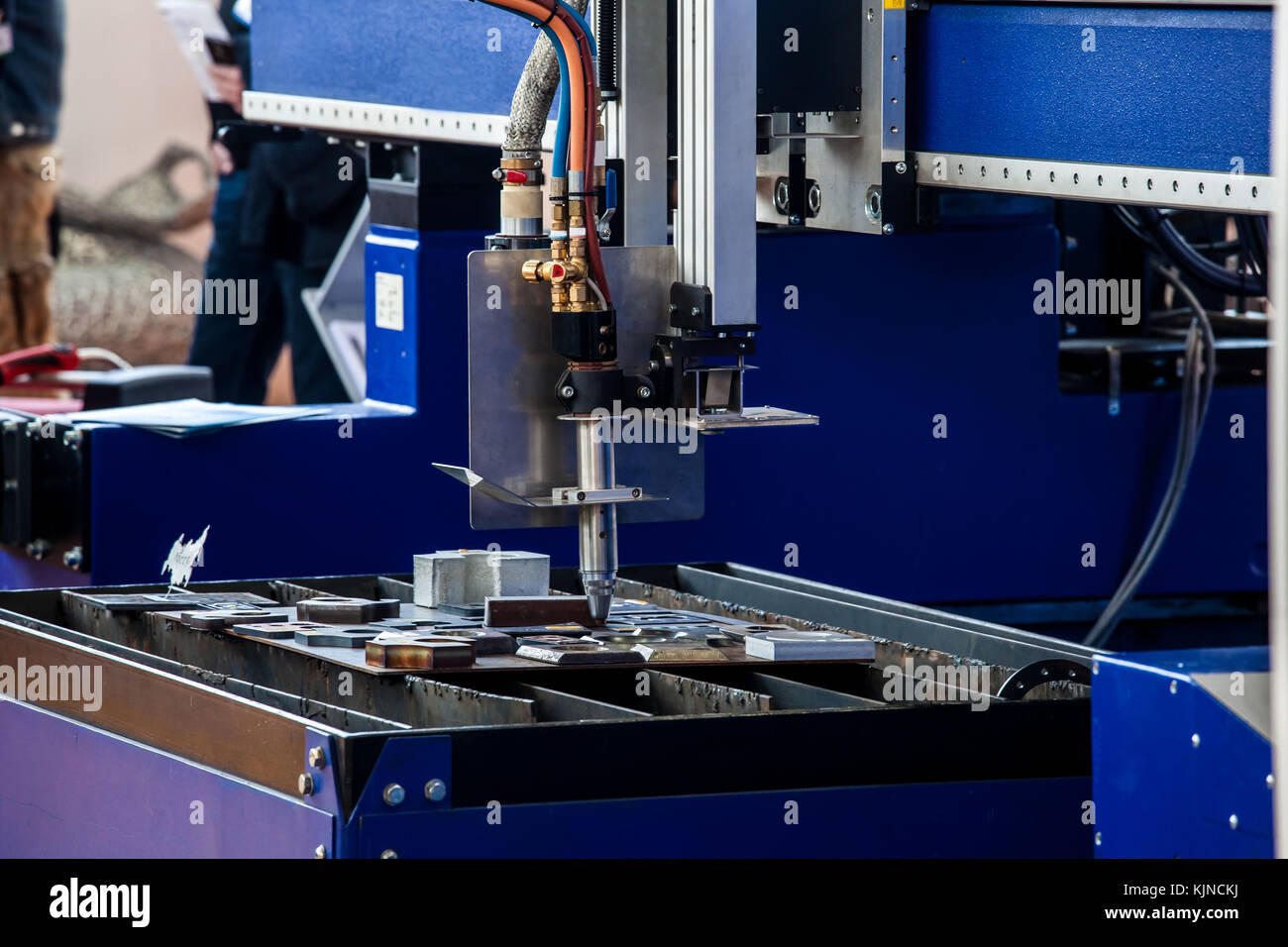 Laser cutting metal close up processing Stock Photo - Alamy