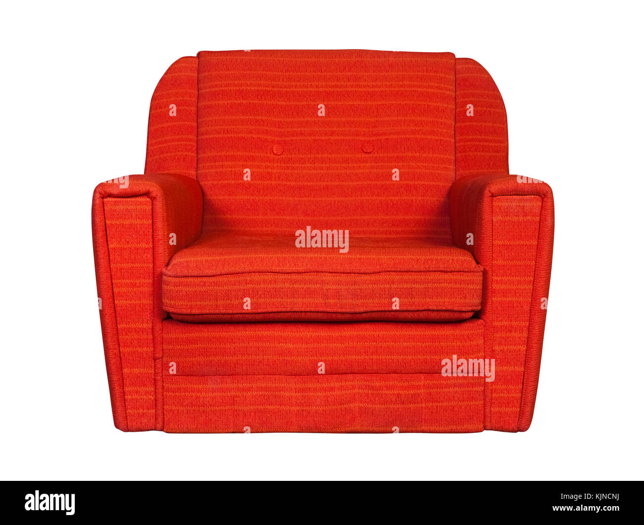 Red textile chair isolated on white background Stock Photo - Alamy