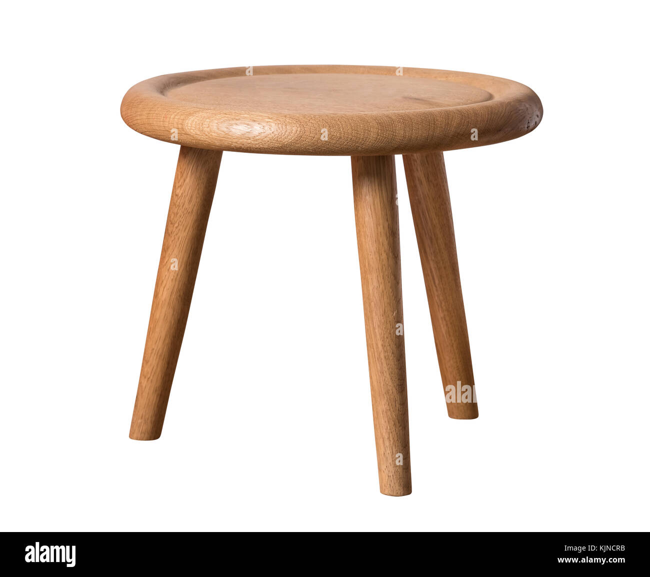 Small wooden chair stool isolated on white background Stock Photo - Alamy