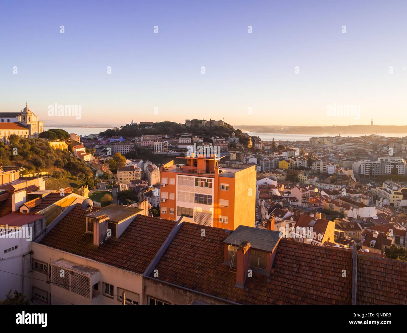 LISBON, PORTUGAL - NOVEMBER 19, 2017: Cityscape of Lisbon, Portugal, at ...