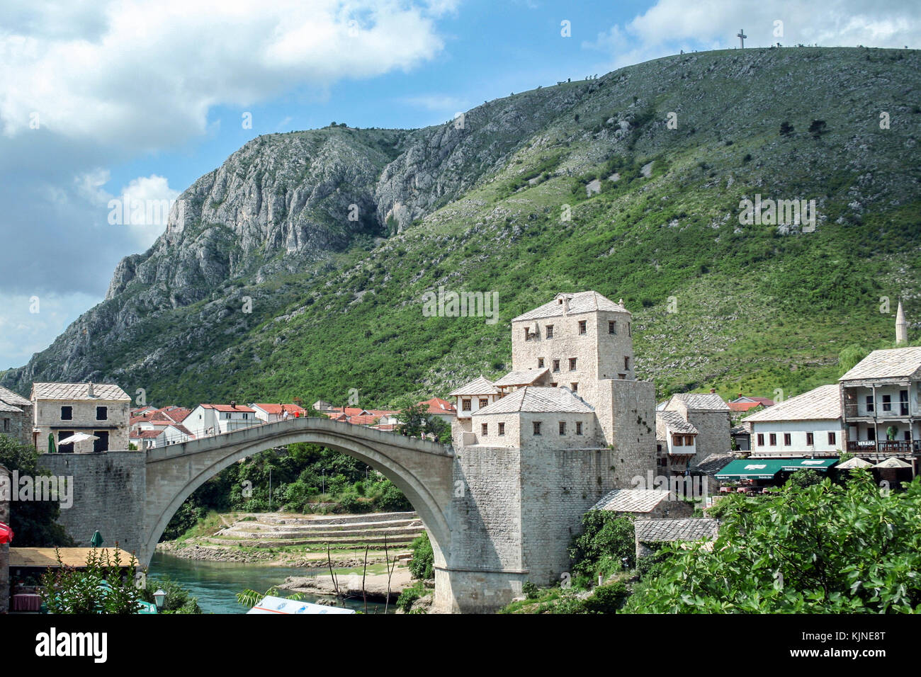 MOSTAR, BOSNIA AND HERZEGOVINA - JULY 6, 2008: Old Bridge of Mostar ...