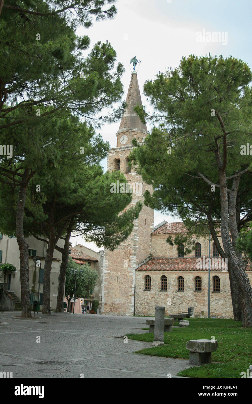 Ancient Church and Bell Tower of Santa Eufemia in the City Called Grado ...