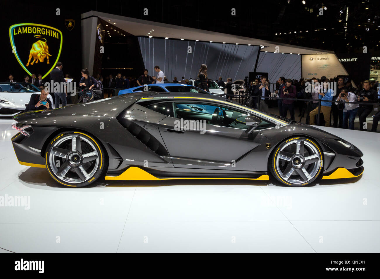 GENEVA, SWITZERLAND - MARCH 1, 2016: Lamborghini LP 770-4 Centenario ...