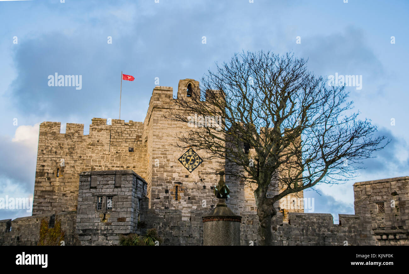 Clock of castle rushen hi-res stock photography and images - Alamy
