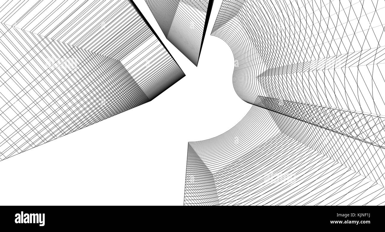 Abstract architectral drawing sketch,Illustration Stock Photo - Alamy