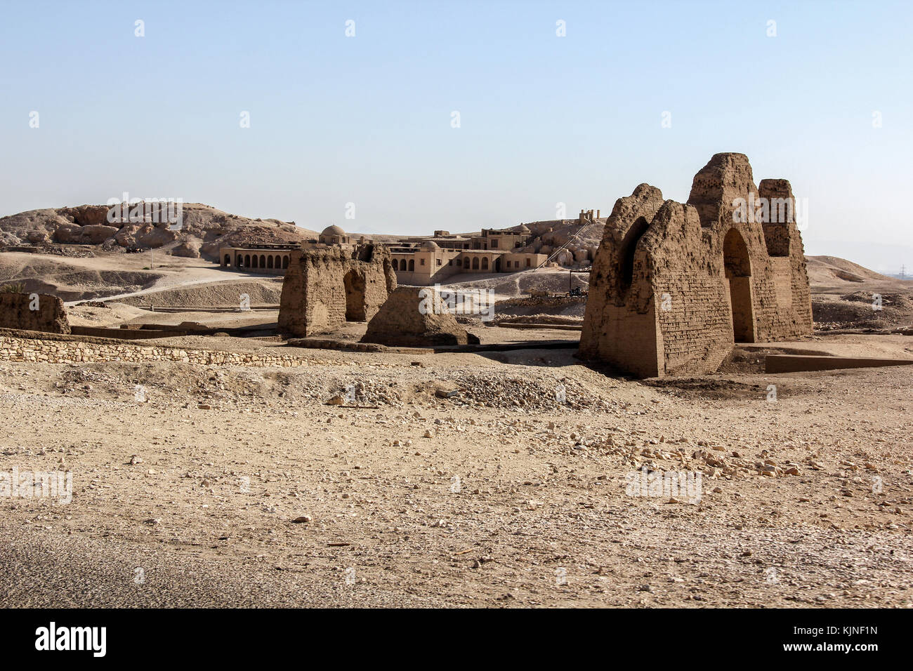 LUXOR, EGYPT: Ancient ruins of Karnak temple in Egypt at noon. The ...