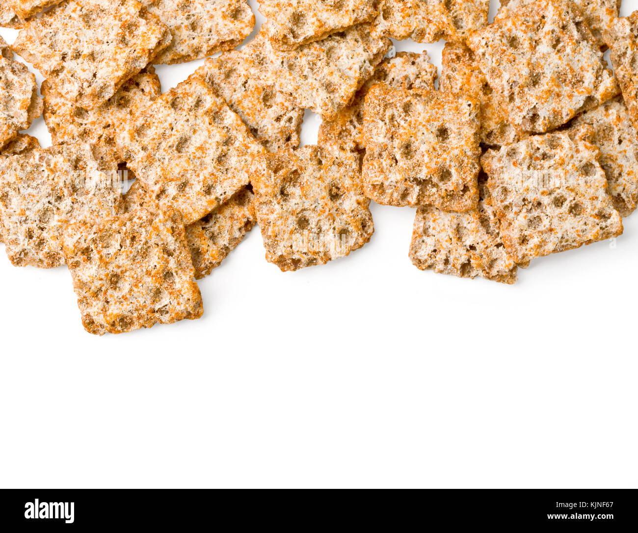 rye crispbread isolated on white background. With clipping path Stock ...