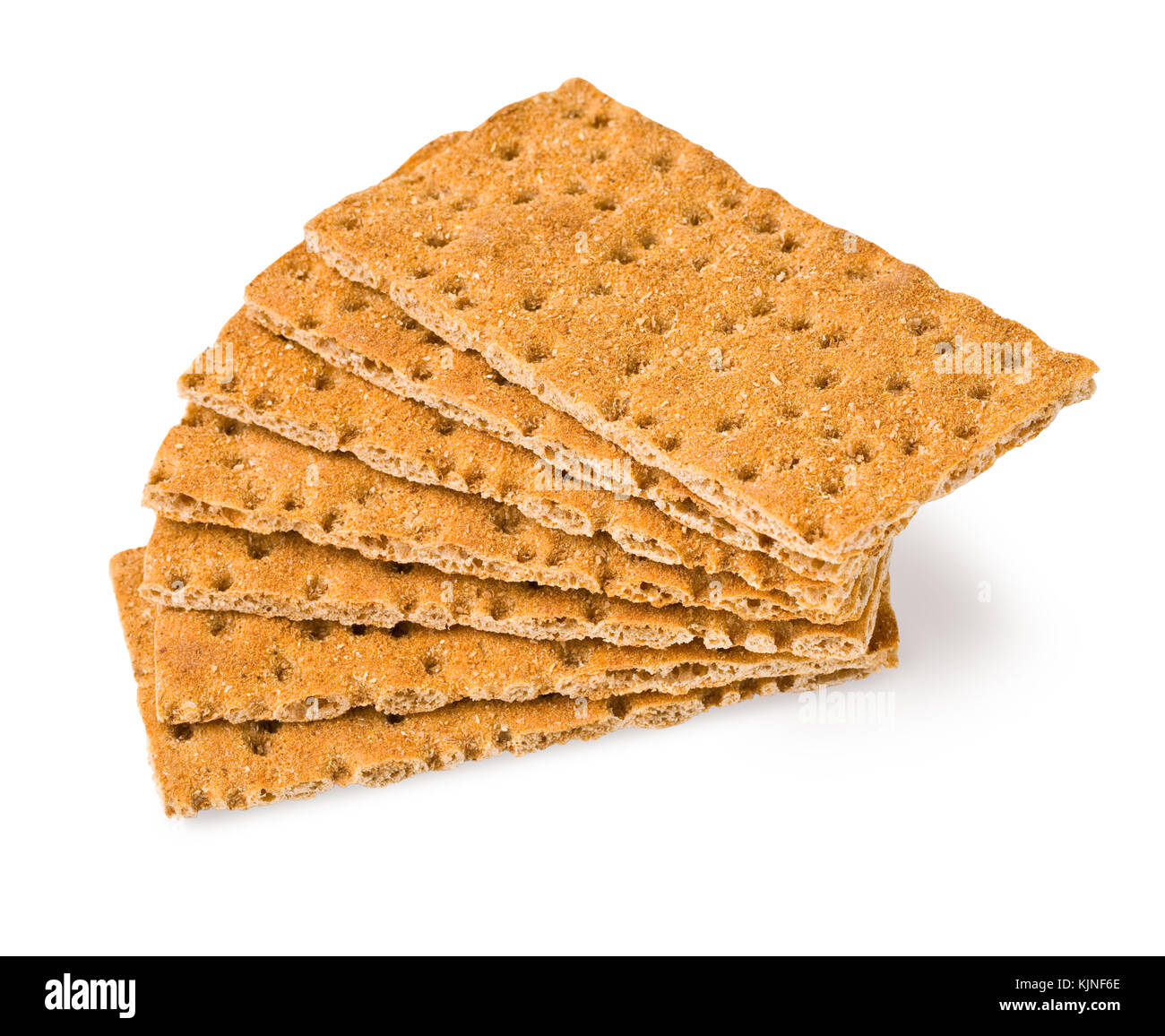 rye crispbread isolated on white background. With clipping path Stock ...