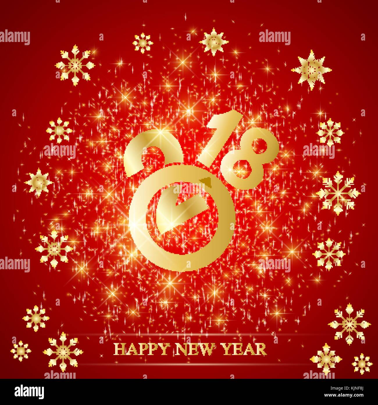 Text design 2018. Christmas and Happy New Years background with ...