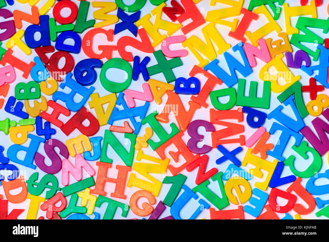 A close up shot of magnetic letters Stock Photo - Alamy