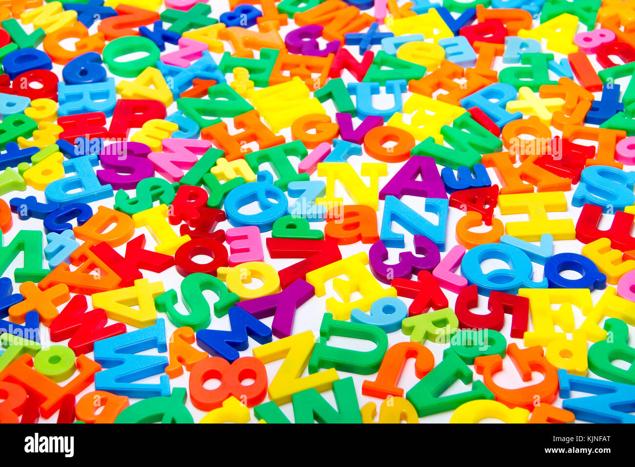 A close up shot of magnetic letters Stock Photo - Alamy