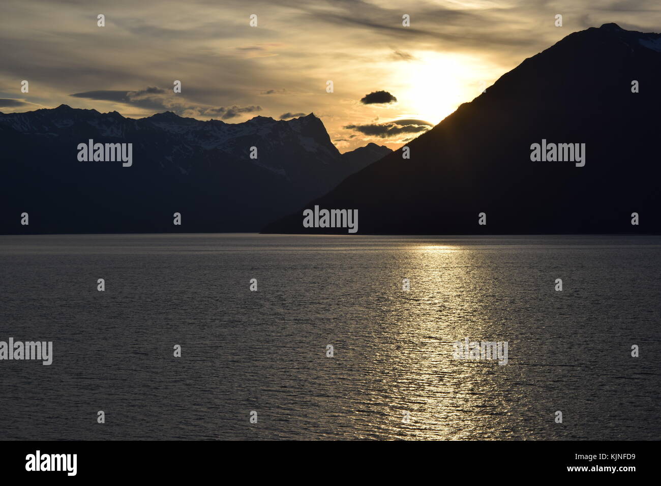Alaskan summer sunset hi-res stock photography and images - Alamy