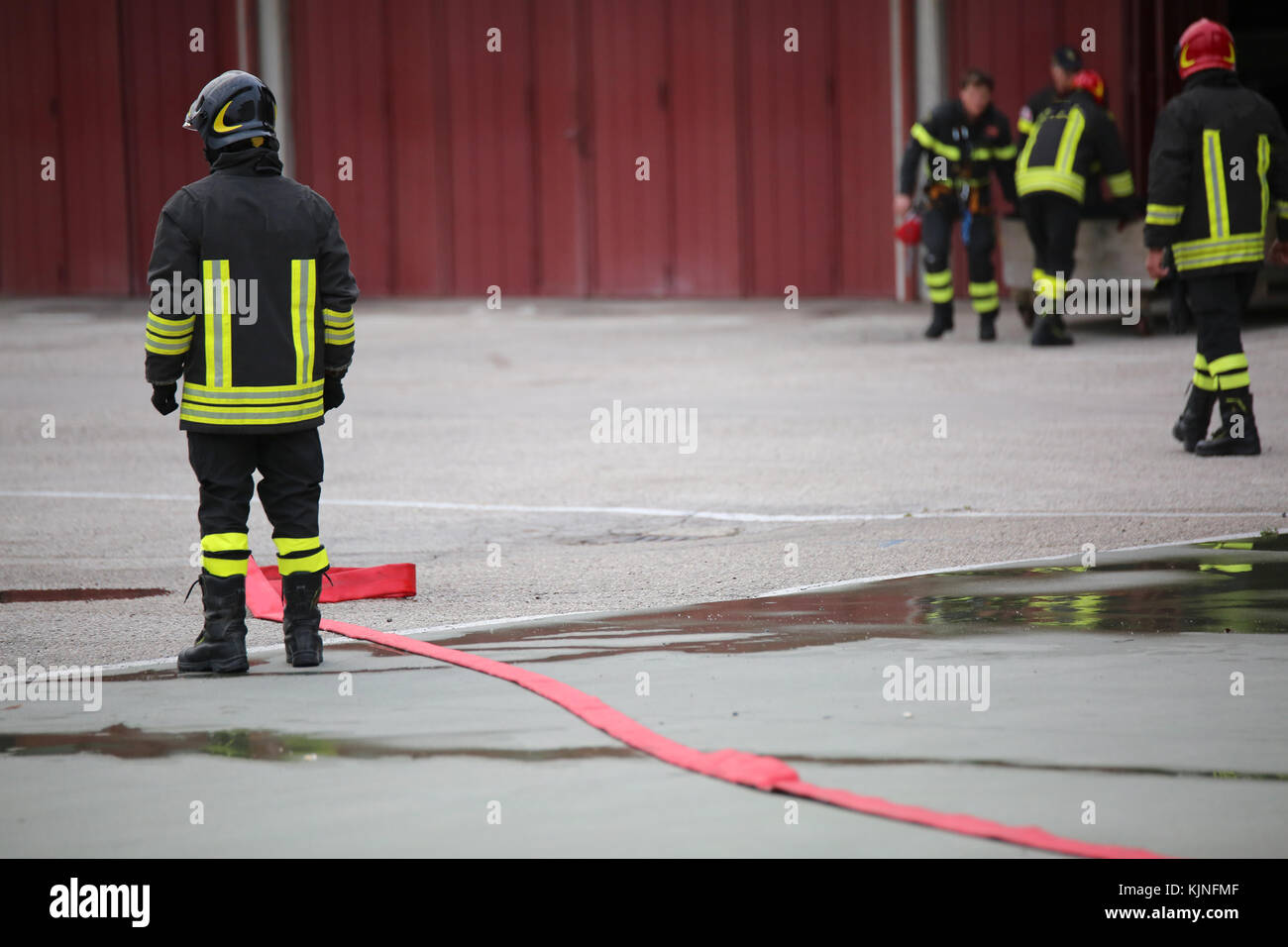 Tired firefighters hi-res stock photography and images - Alamy