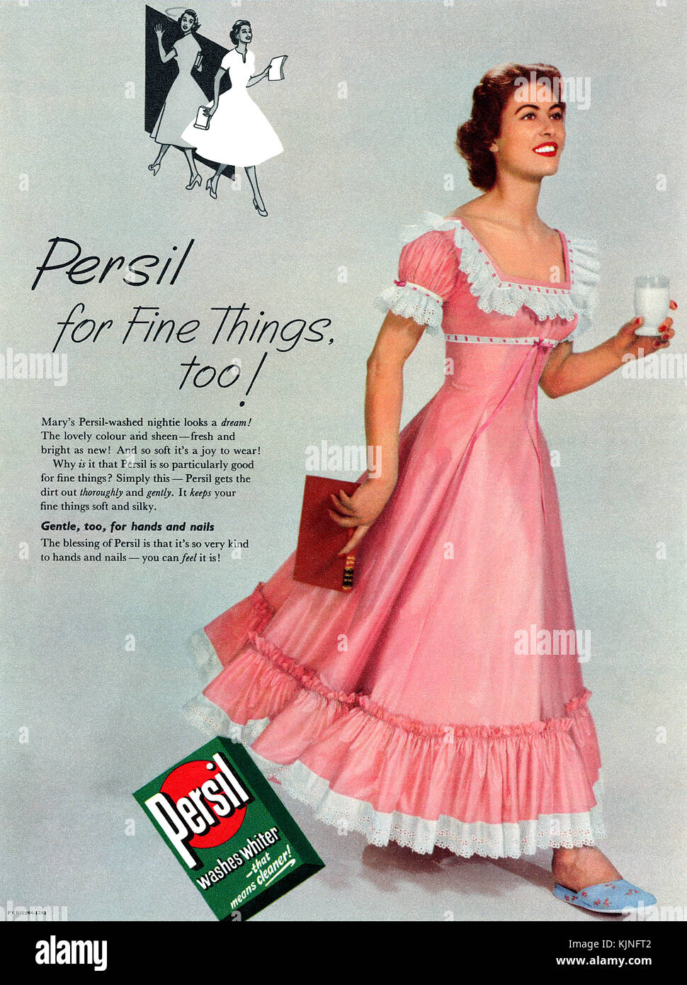 1954 British advertisement for Persil soap powder Stock Photo - Alamy