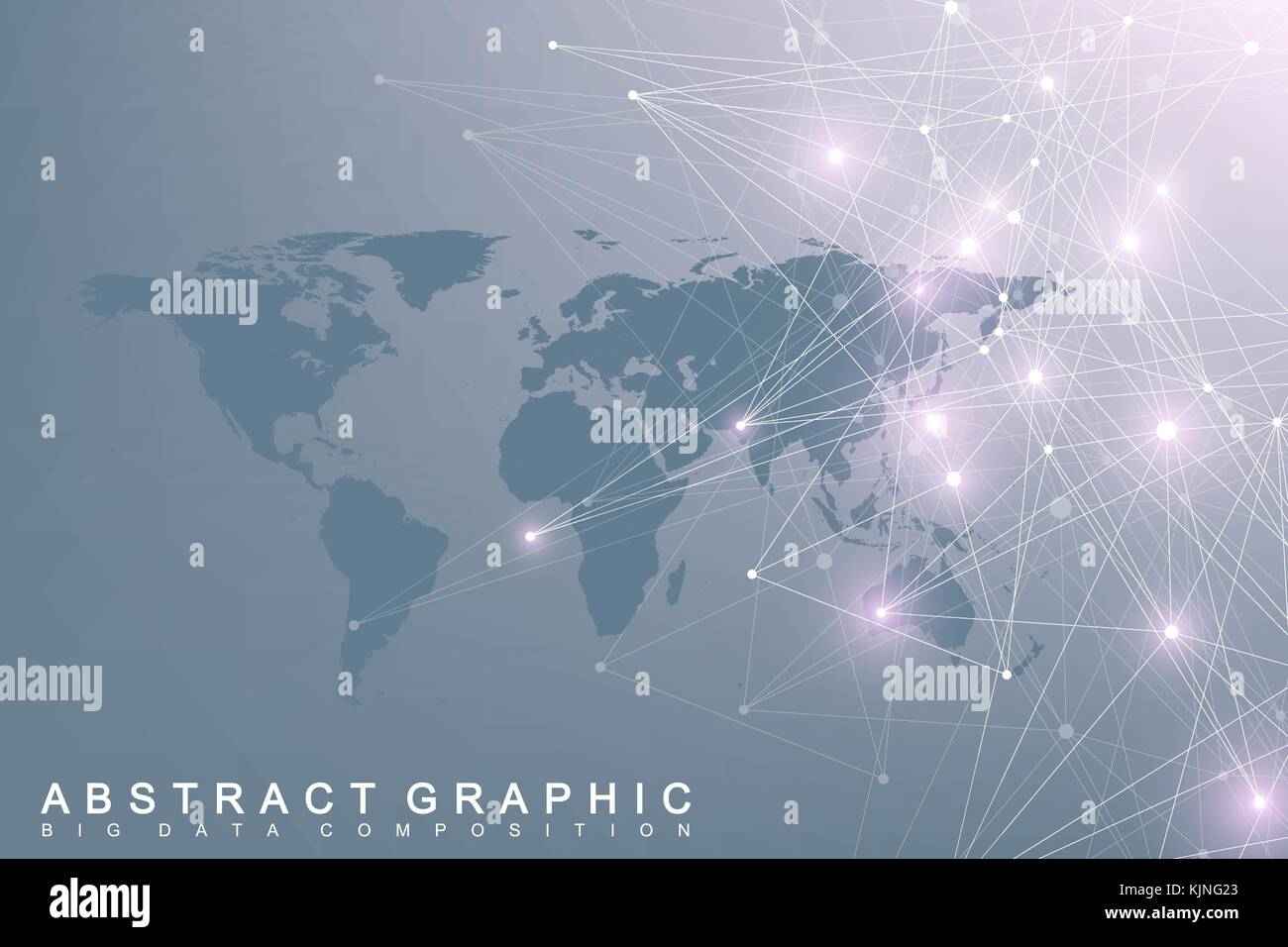 Political World Map with global technology networking concept. Digital ...