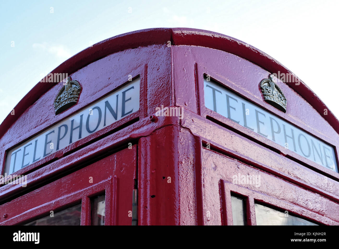 Red telephone box, New Lanark, Scotland Stock Photo - Alamy