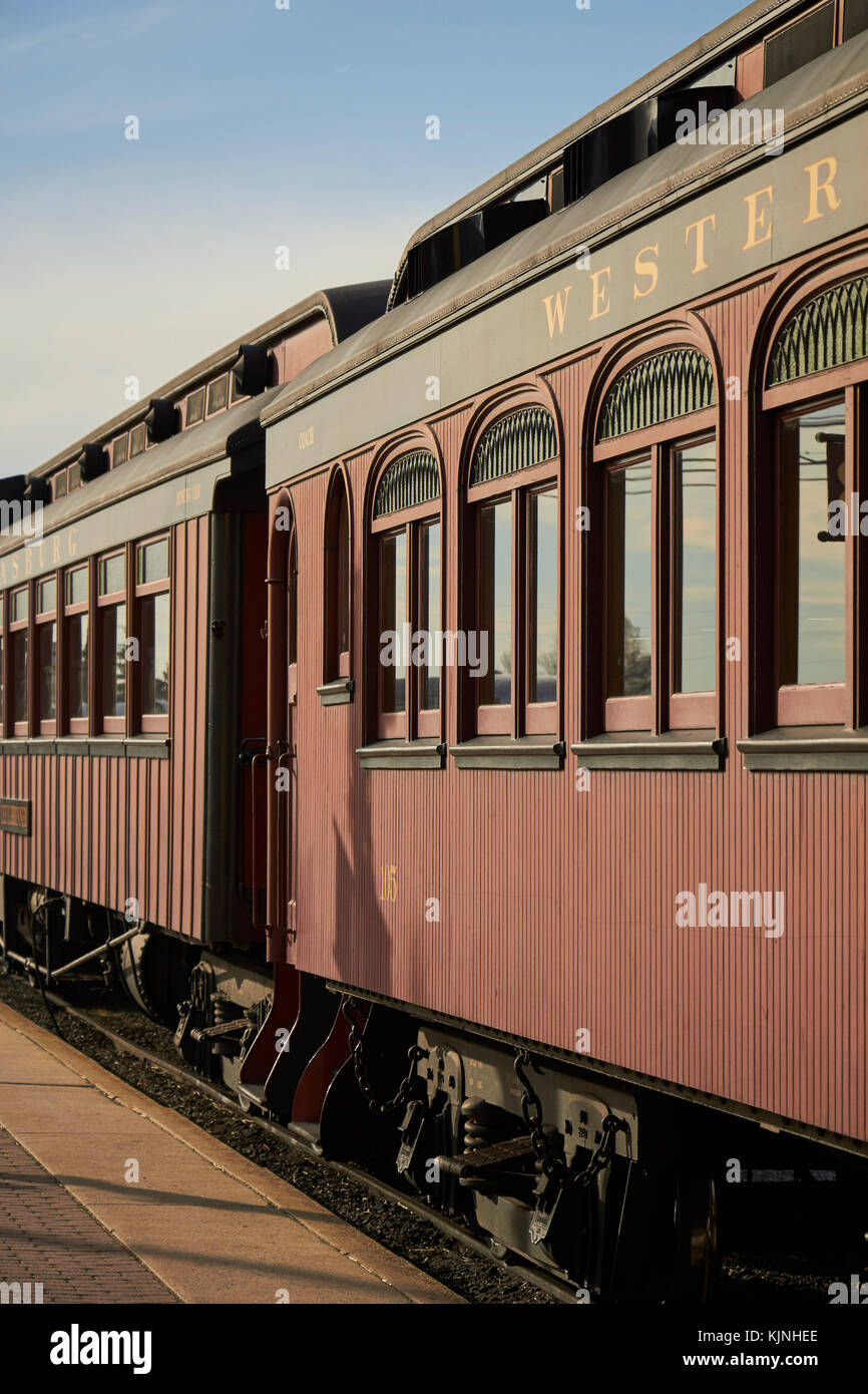 Train at a station platform, Strasburg Railroad, Strasburg, Lancaster ...