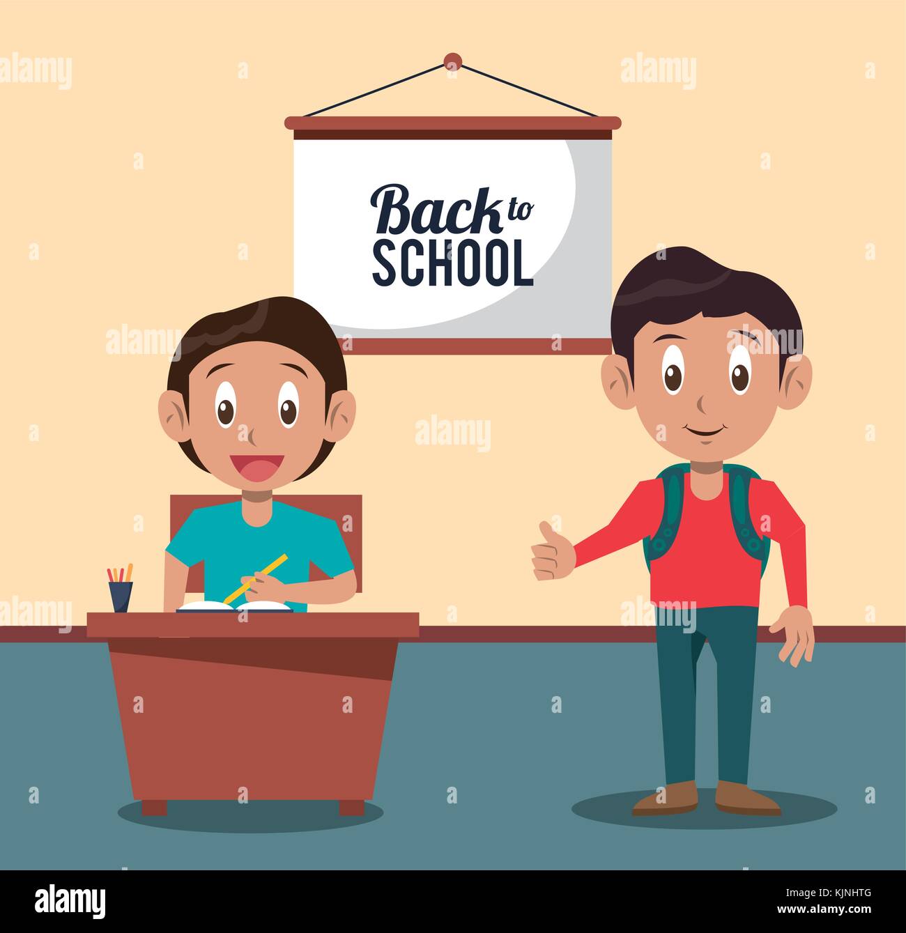 Back to school cartoon Stock Vector Image & Art - Alamy