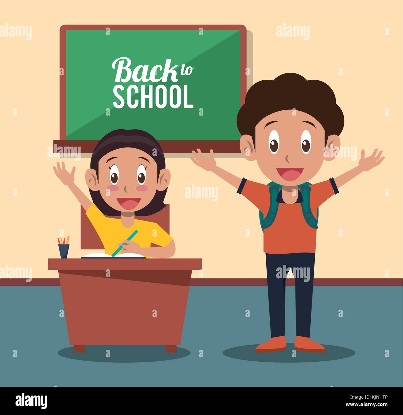 Back to school cartoon Stock Vector Image & Art - Alamy