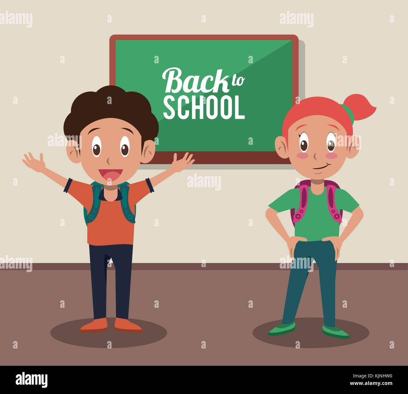 High School Students Cartoon