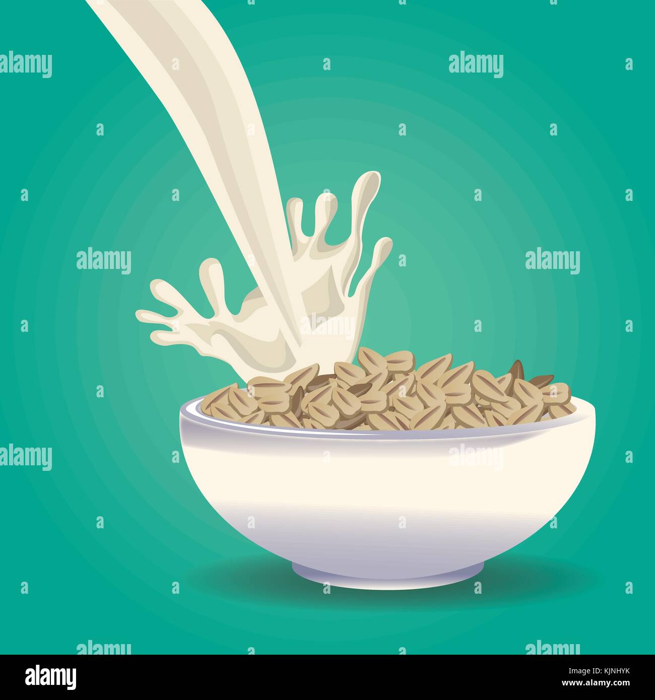 Oatmeal fruits Stock Vector Images - Alamy