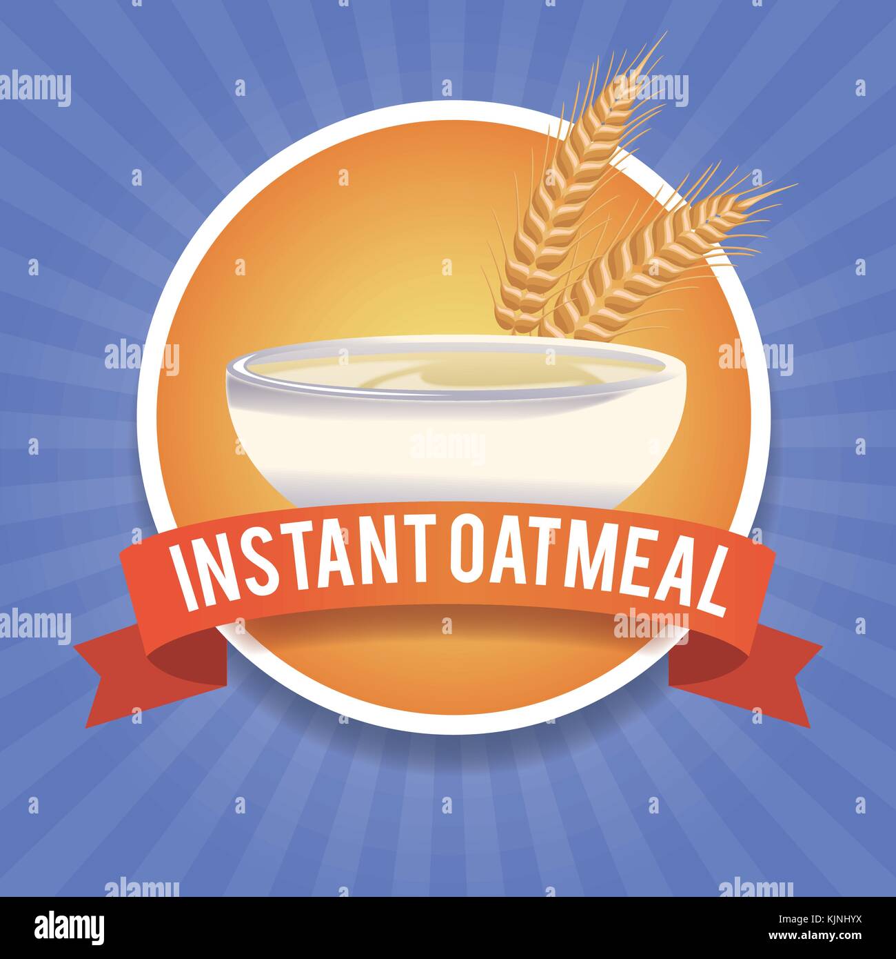 Instant oatmeal label Stock Vector Image & Art - Alamy