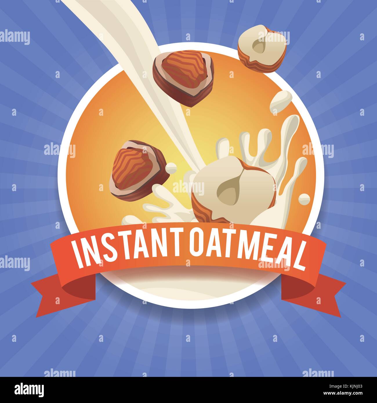 Instant oatmeal label Stock Vector Image & Art - Alamy