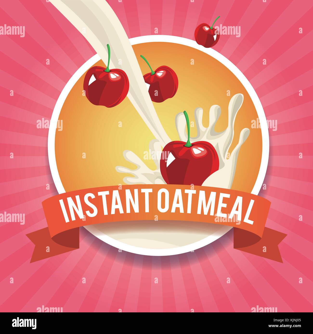 Instant oatmeal label Stock Vector Image & Art - Alamy