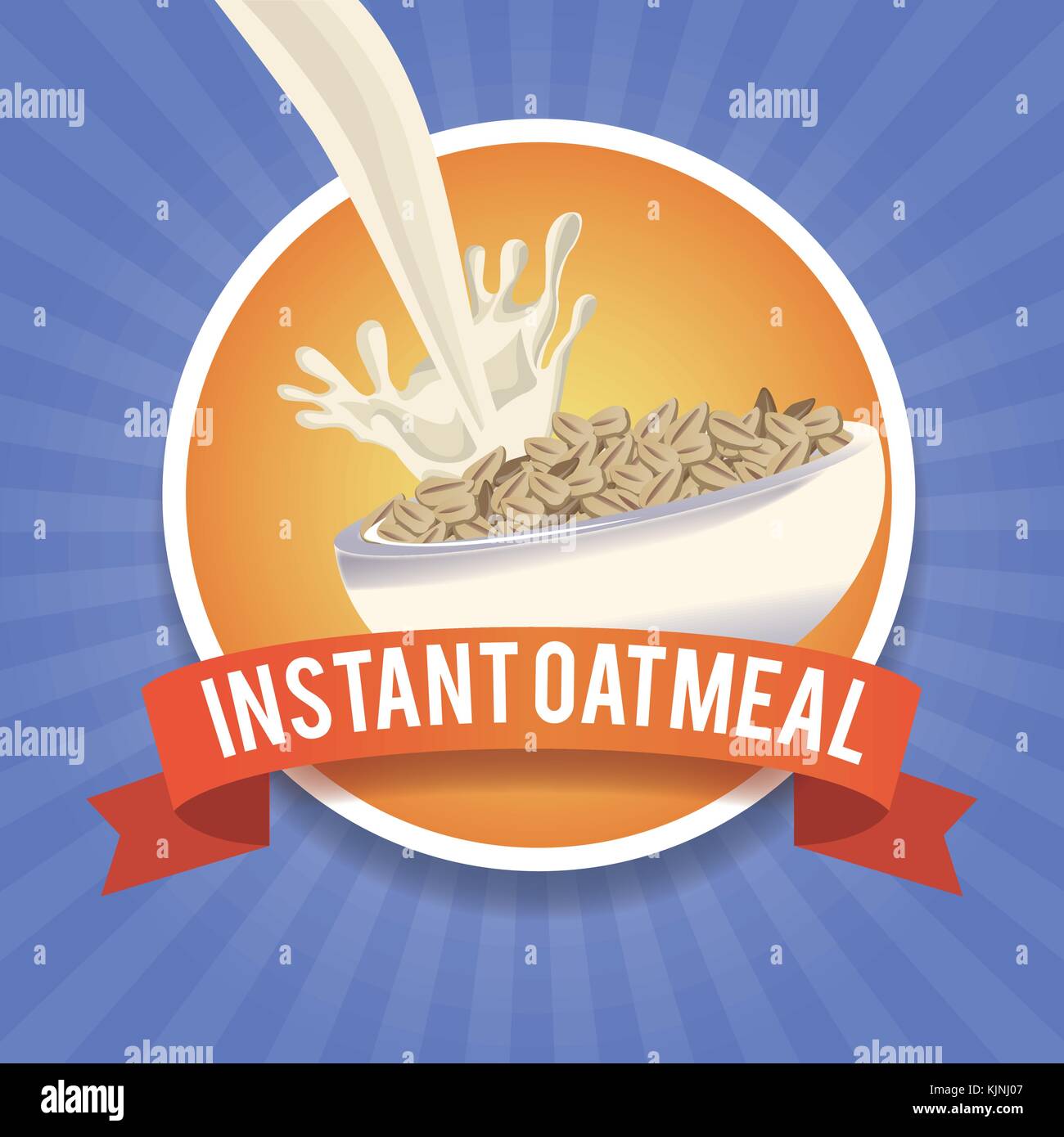 Instant oatmeal label Stock Vector Image & Art - Alamy