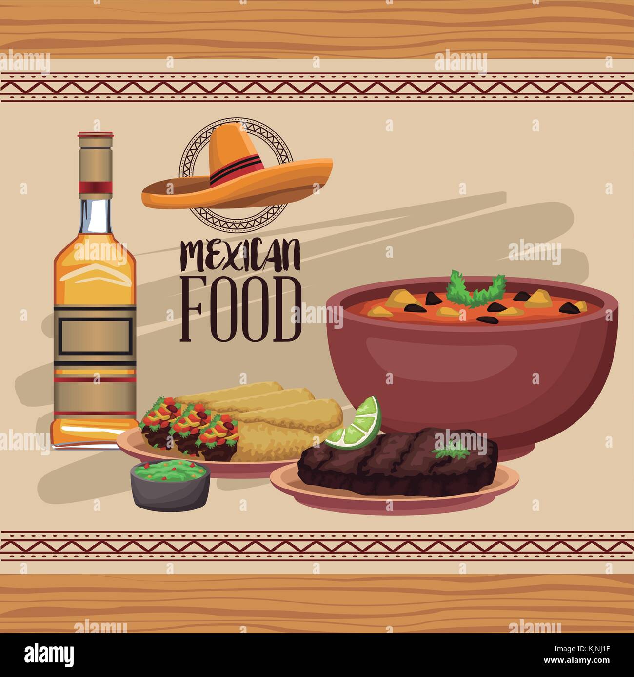 Mexican food menu Stock Vector Image & Art - Alamy