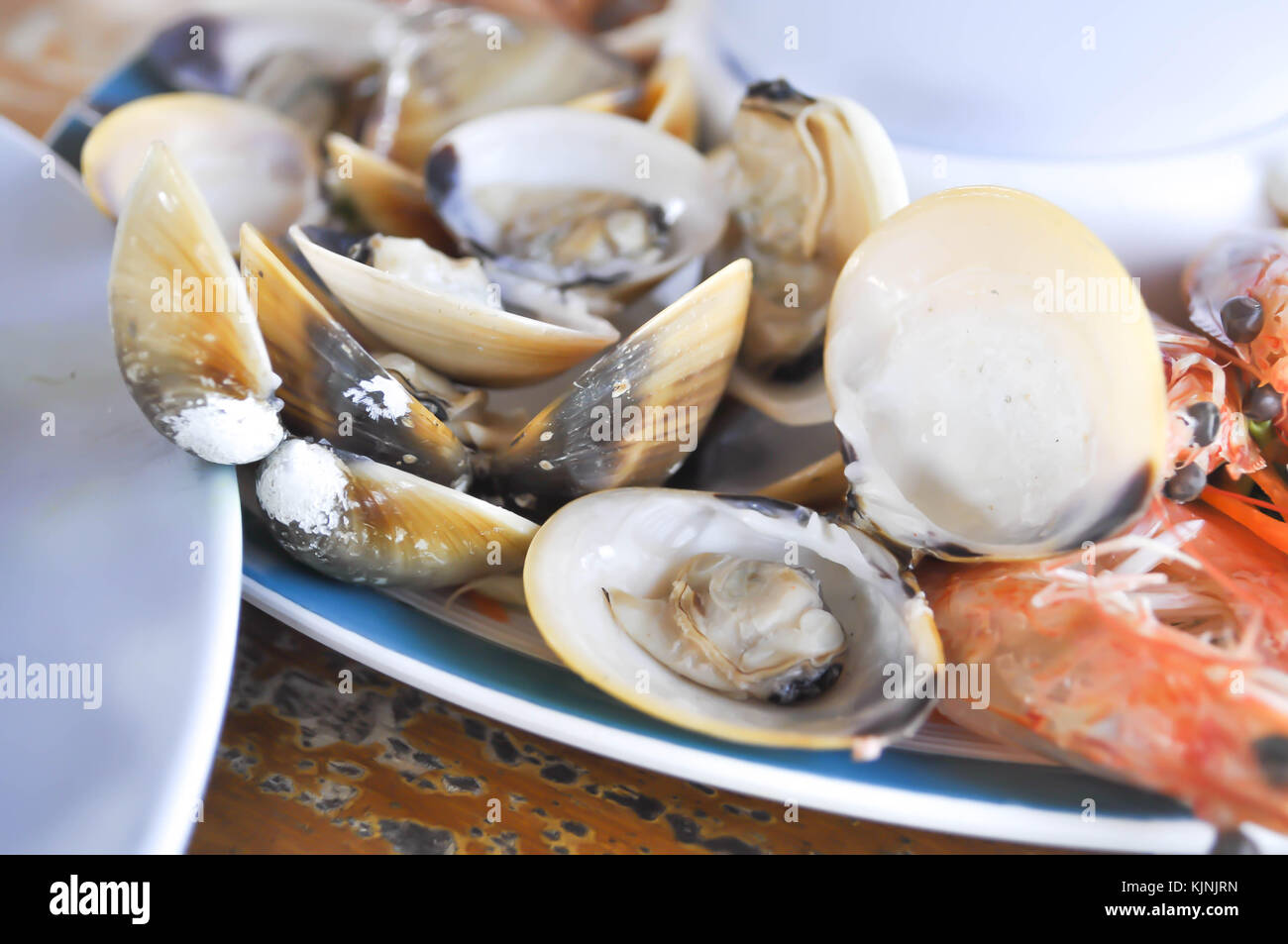 orsteamed seafood or steamed shell dish Stock Photo - Alamy