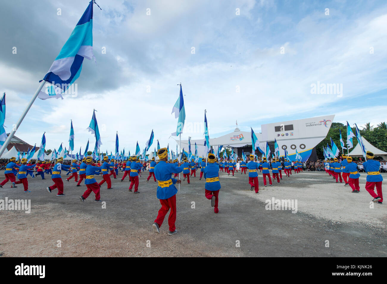 School Children parade and perform dance with colourful traditional ...